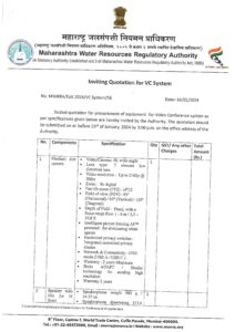 VC System – Maharashtra Water Resources Regulatory Authority